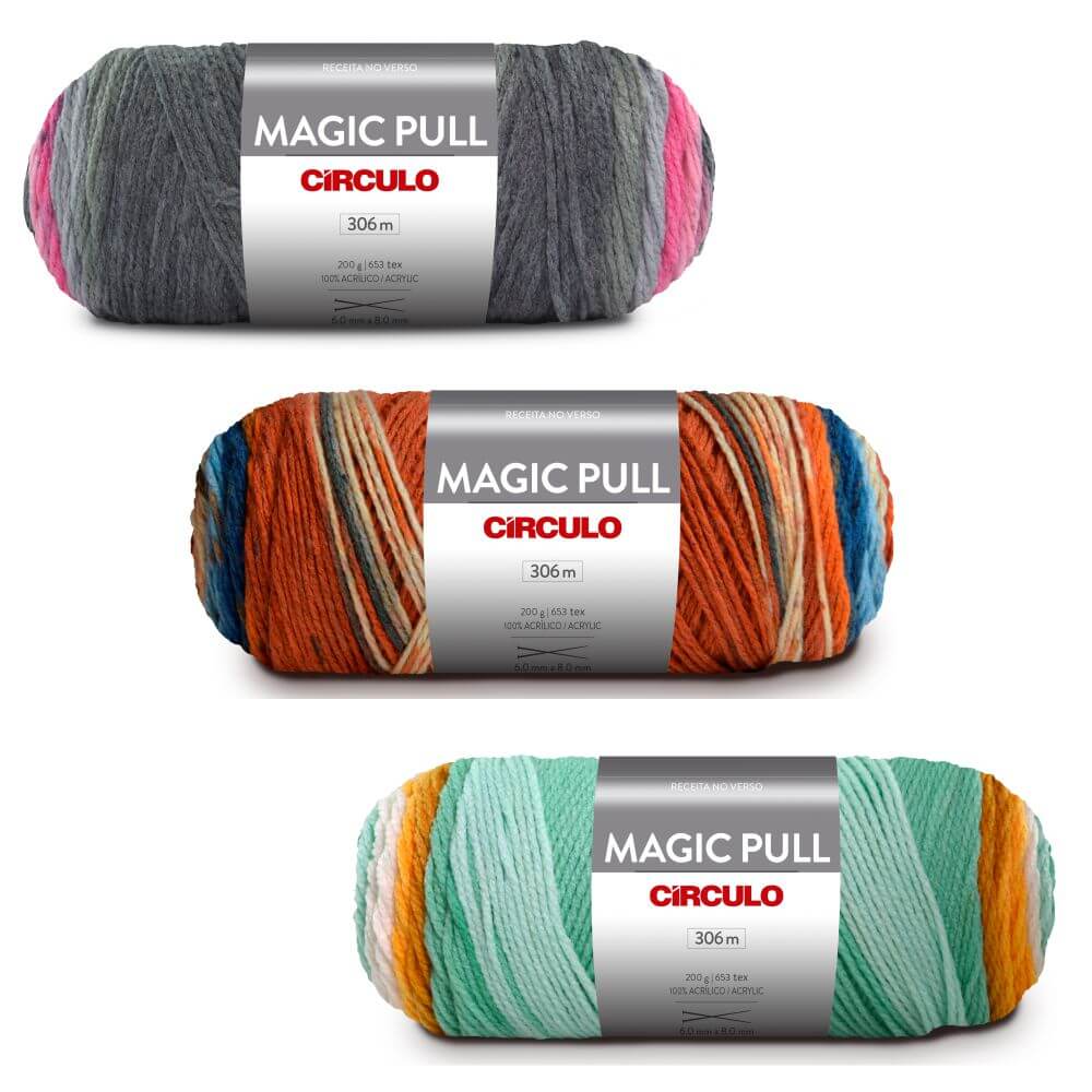 Lã Magic Pull 200 Gramas - Círculo | Desconto de 5% à Vista - sacaria