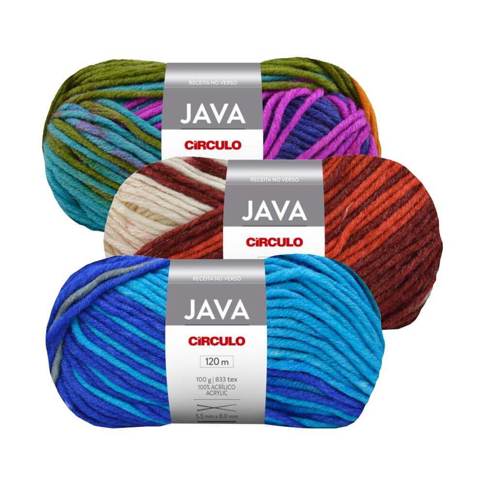 Lã Java 100 Gramas com 120 Metros - Circulo - sacaria